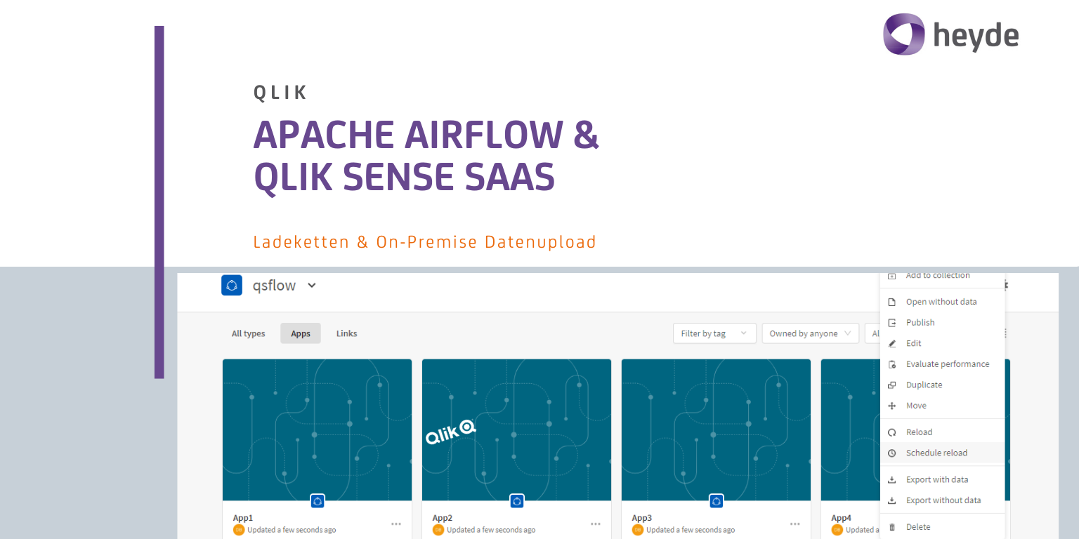 Apache Airflow & Qlik Sense SaaS: Ladeketten & On-Premise Datenupload